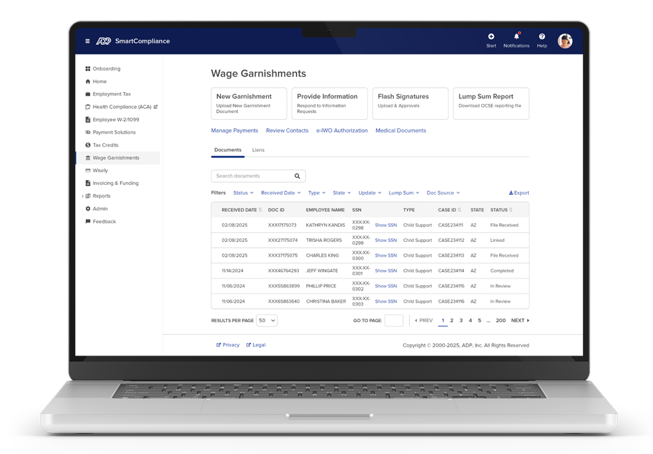 ADP® SmartCompliance - Wage Garnishment Demo
